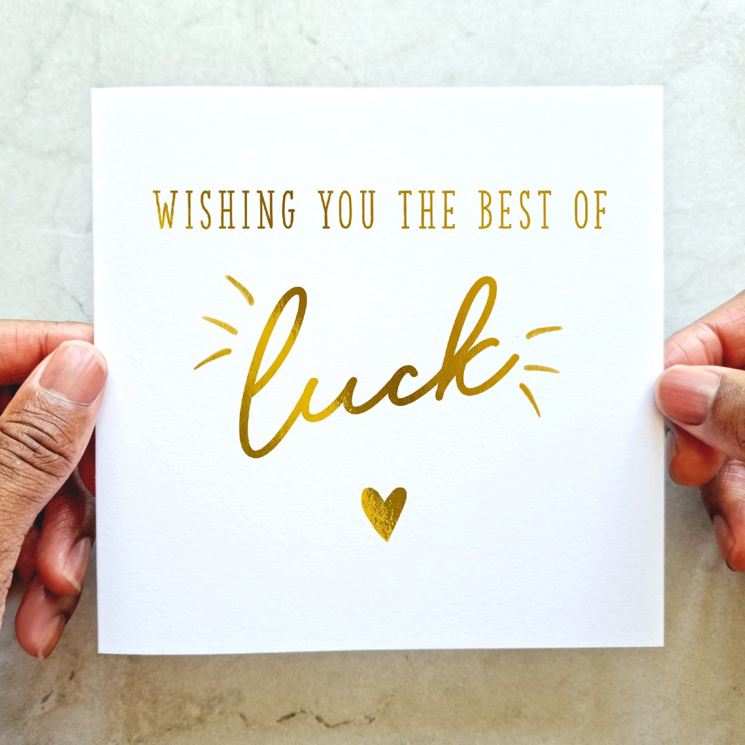 Wishing You the Best of Luck Good Luck Card - Best of Luck Card - Good ...
