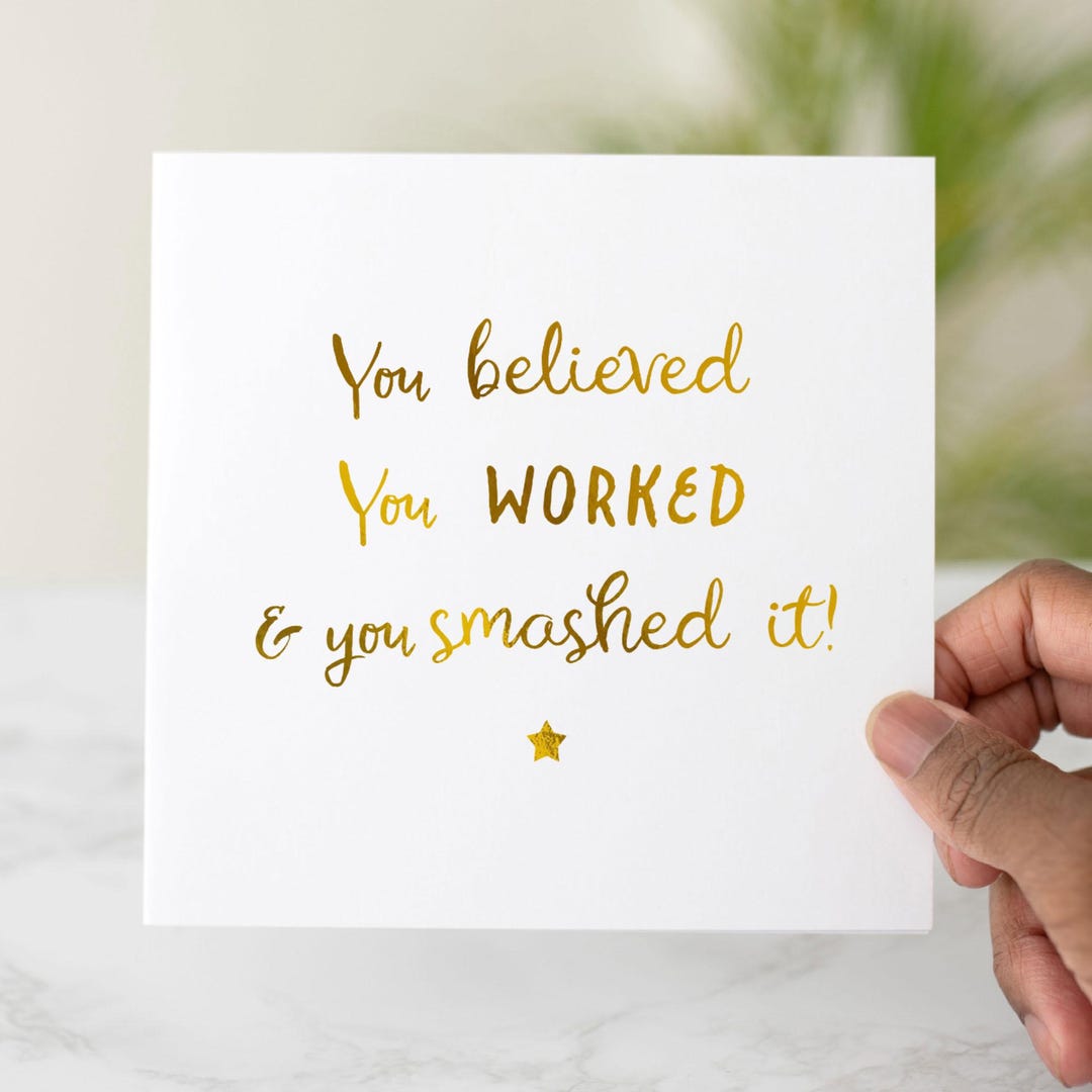 Congratulations Card - You Smashed It Card - New Job Success Card ...