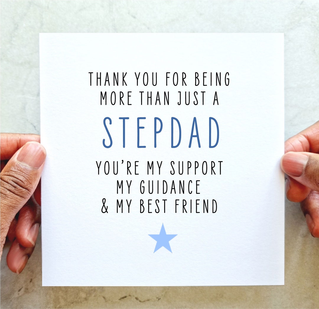 Step Dad Fathers Day Card - Happy Father’s Day Card for Step Dad - Card ...