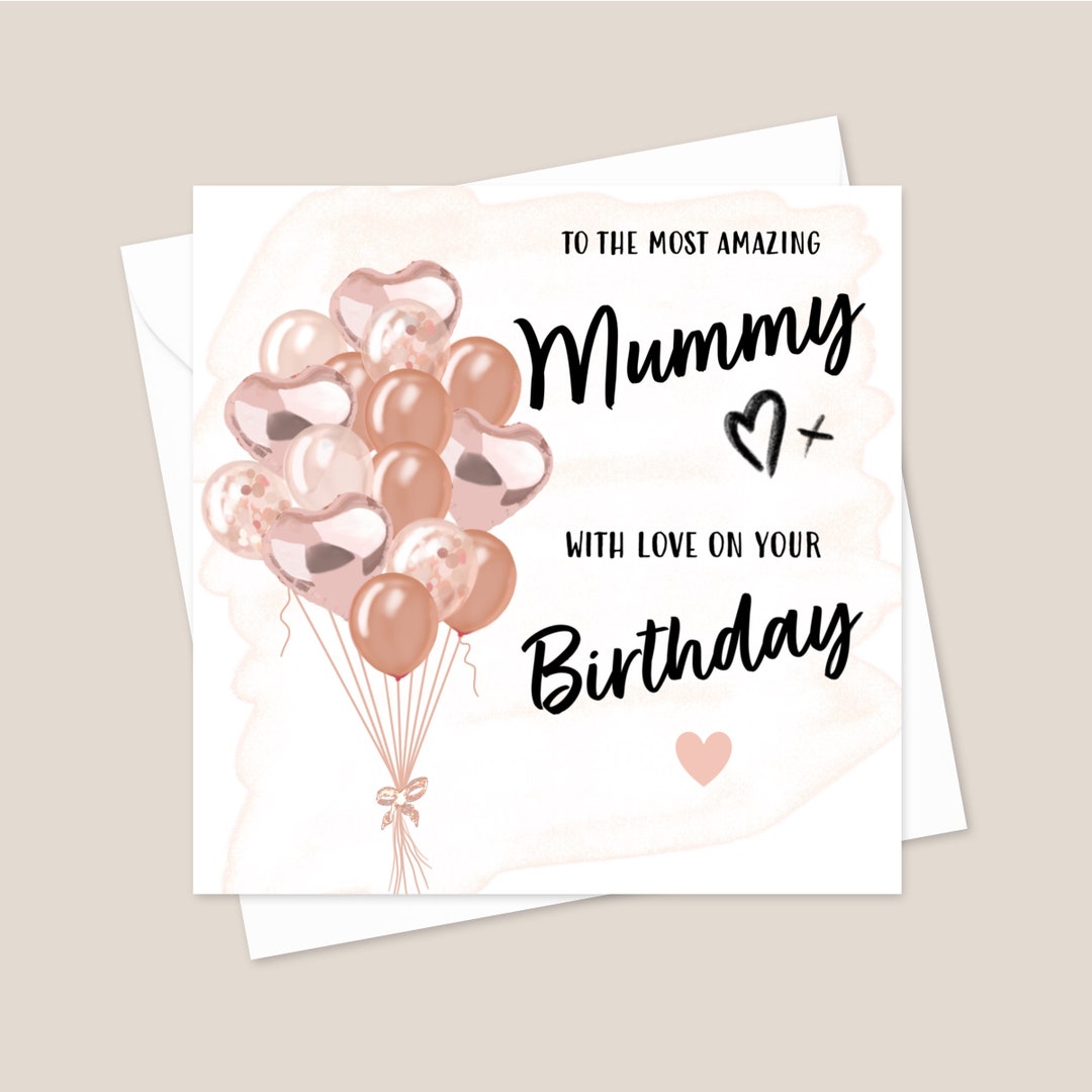 Mummy Birthday Card - Birthday Card for Mummy - Birthday Card Mummy ...