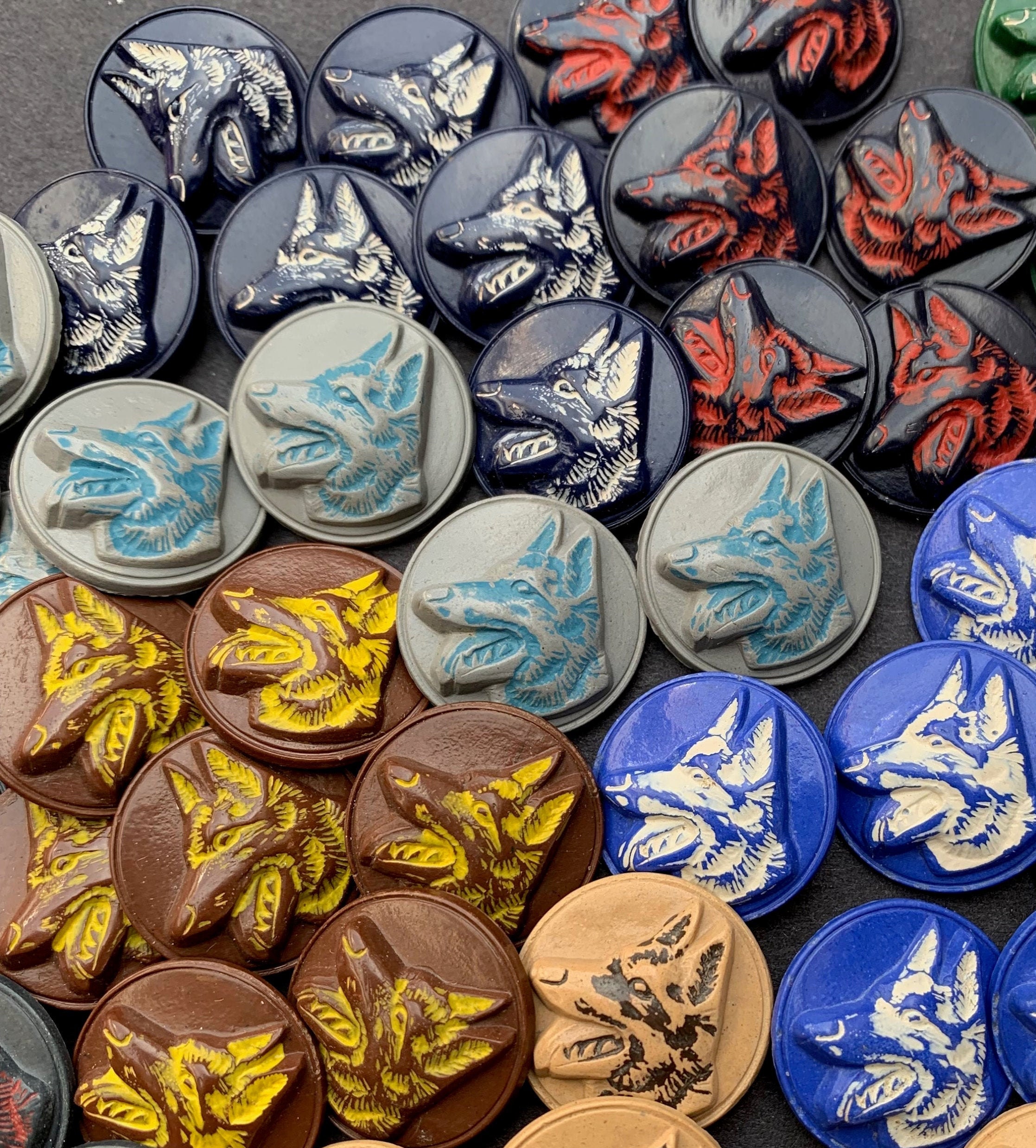 6 Vintage Italian German Shepherd Dog Buttons 2cm choice of - Etsy