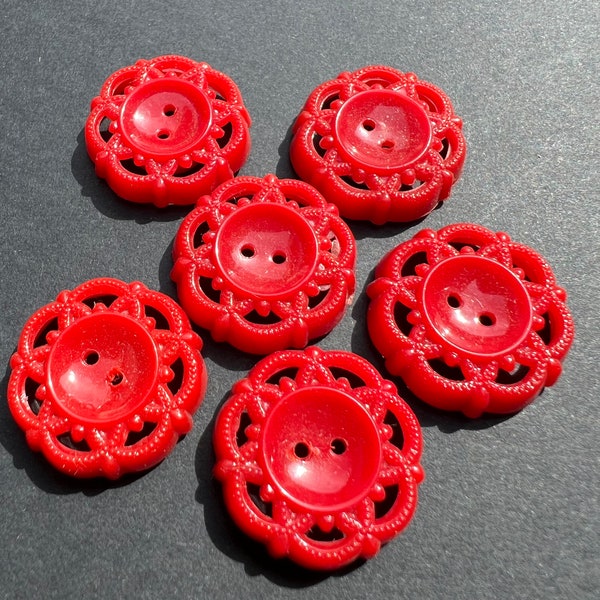 Red Sewing Buttons - Etsy