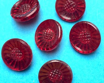 Red Vintage Buttons | Etsy