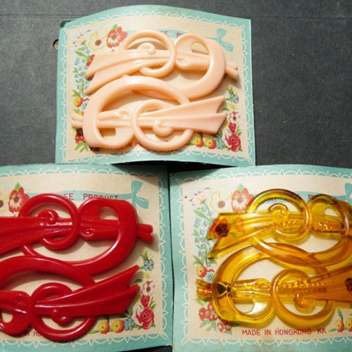 2 Stunning yet Effective Vintage Hair Slides choose From 3 - Etsy