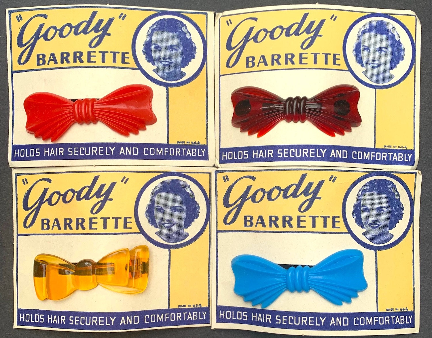 Sweet Little 1950s goody BARRETTES Choice of 4 - Etsy