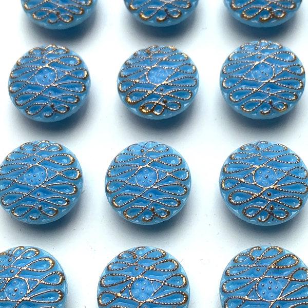 Blue Glass Buttons - Etsy