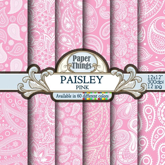 Printable Paisley Scrapbook Paper