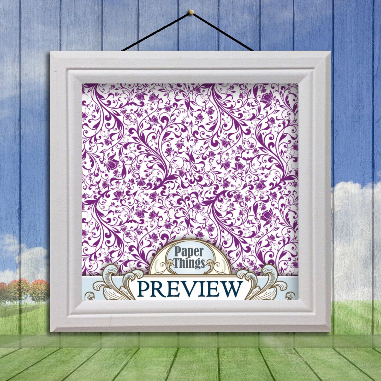 Digital Purple Grapes Paper, Purple Grapes Scrapbook Paper, Purple ...