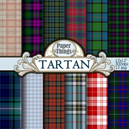 Tartan Digital Paper Clipart PNG Files. Seamless Background - Etsy