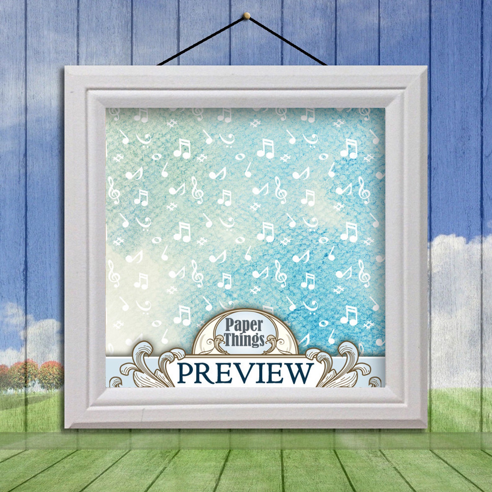 Music Digital Paper Clipart Vintage Background, Musical Note Pattern 12 ...