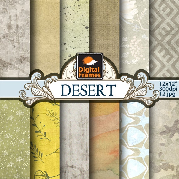 Desert Theme Digital Paper Backgrounds Desert Pattern Instant | Etsy