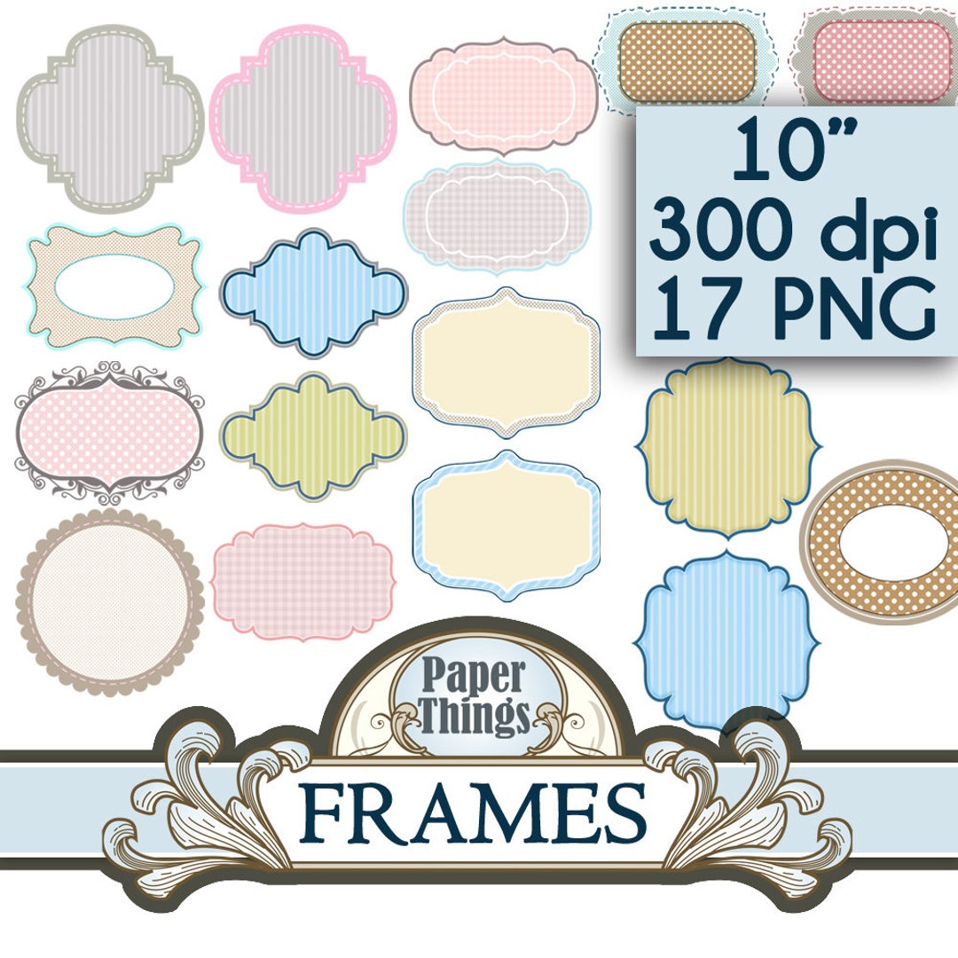 17 Shabby Frames Clipart Pack Wedding Clipart Flower Clip Art Shabby ...