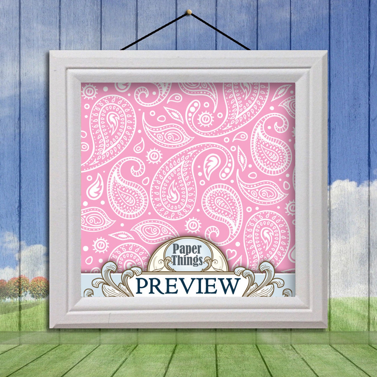 Pink Paisley Digital Paper: Gray Digital Indian Paisley Pattern Pattern ...