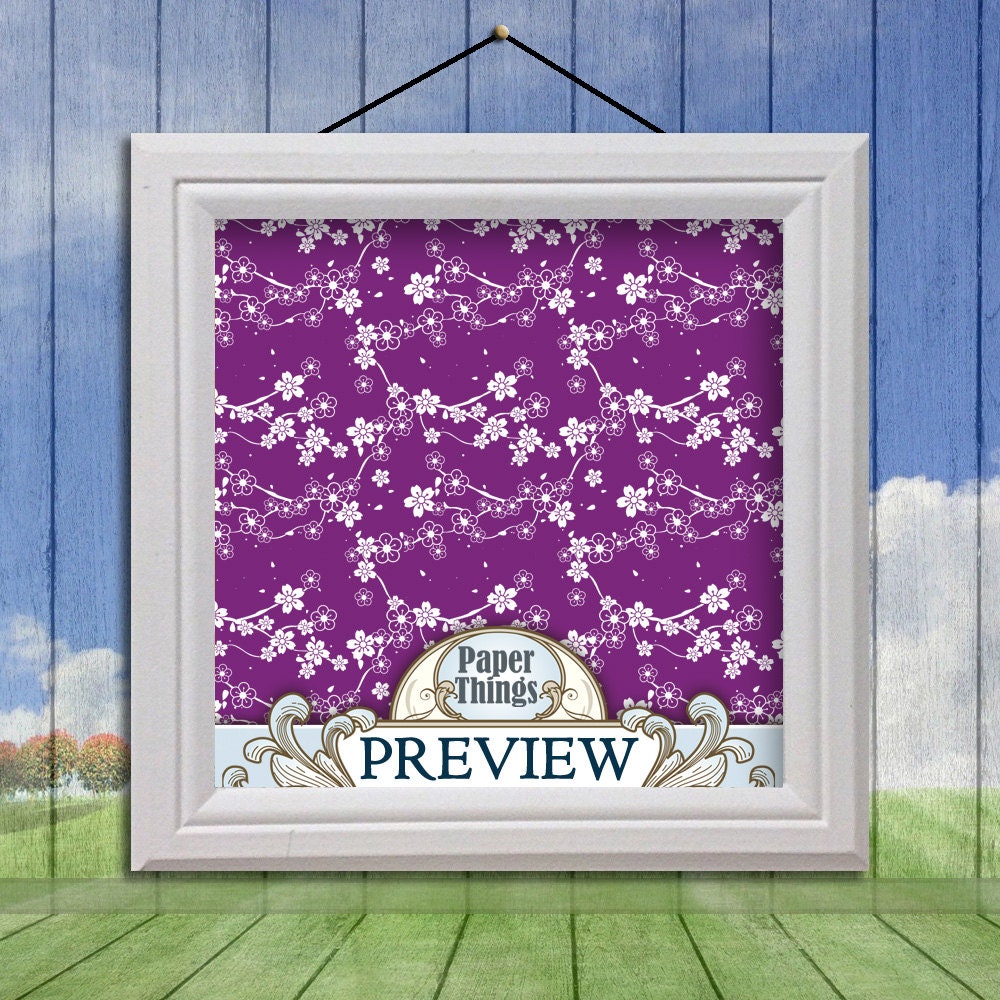 Digital Purple Grapes Paper, Purple Grapes Scrapbook Paper, Purple ...