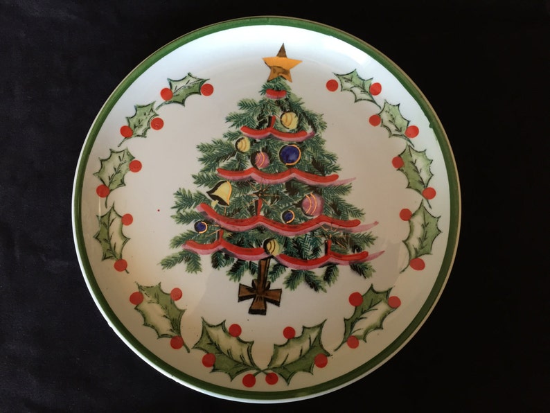 Lefton Hand-painted Christmas Plates - Etsy