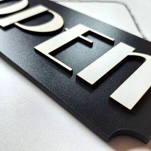 OPEN/CLOSED Small Sign 3D Double Sided Store Informational Hanging ...
