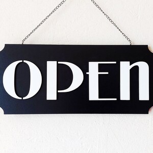 OPEN/CLOSED Small Sign 3D Double Sided Store Informational Hanging ...
