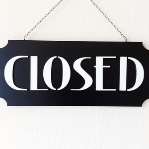 OPEN/CLOSED Small Sign 3D Double Sided Store Informational Hanging ...