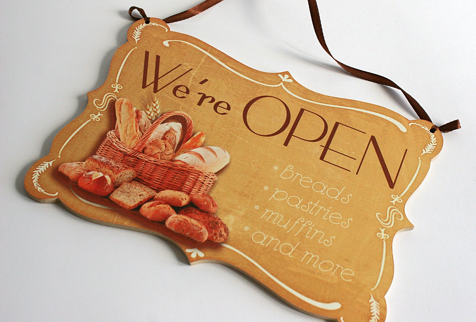 OPEN/CLOSED bakery sign double sided Bakery Bread Pastry | Etsy