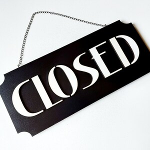 OPEN/CLOSED Small Sign 3D Double Sided Store Informational Hanging ...