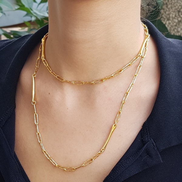 Long Chain Necklace - Etsy