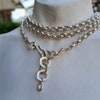Set of Two Layering Chunky Chain Necklace, Chunky Silver Necklace ...