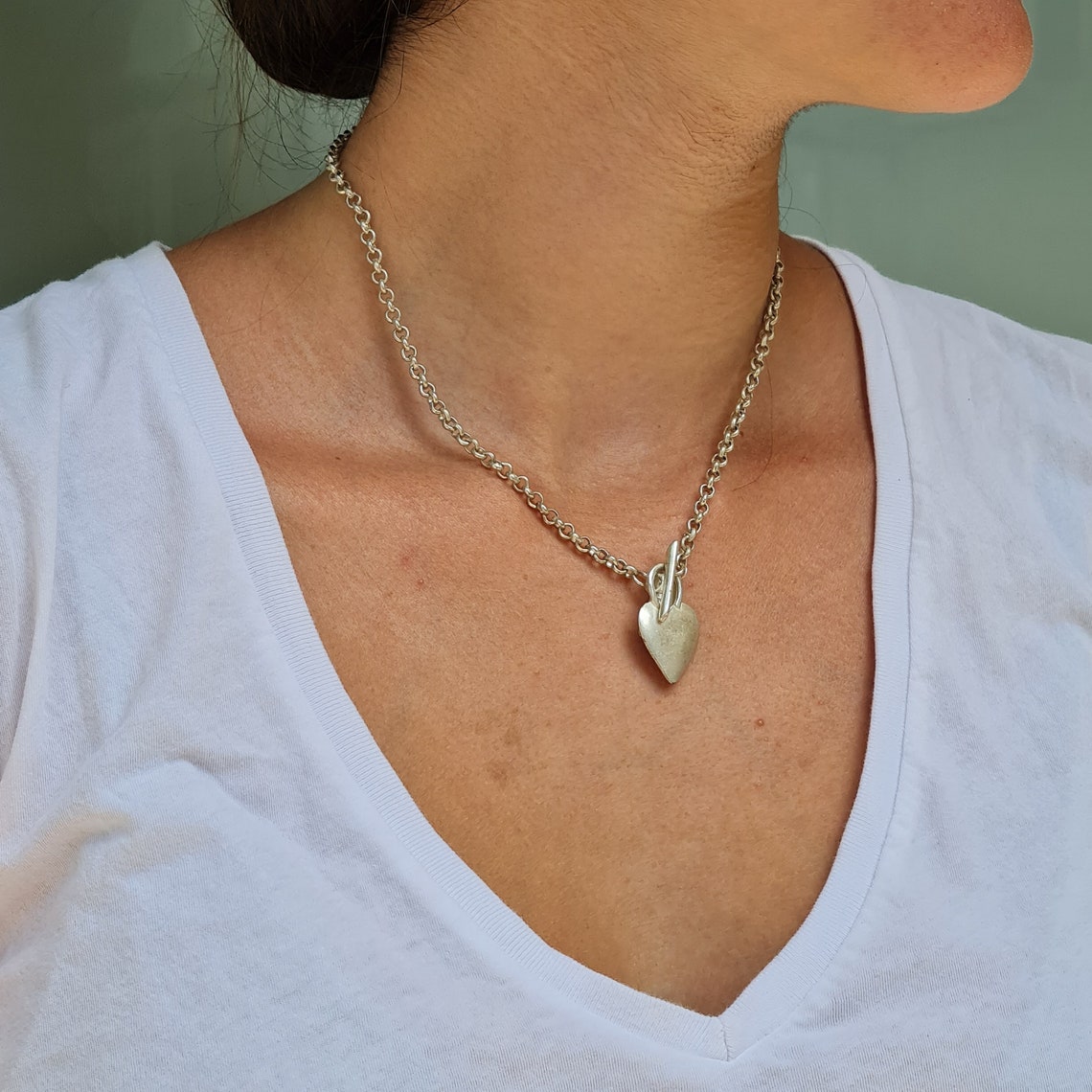 Chunky Silver Necklace Antique Silver Choker Vintage Silver | Etsy