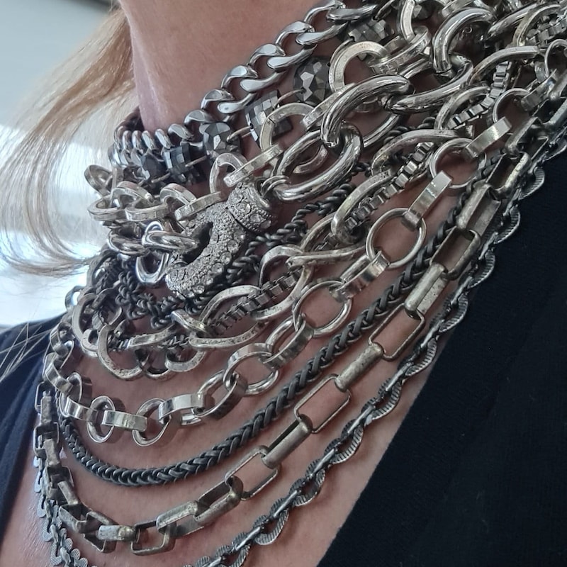 Multi Chain Necklace - Etsy