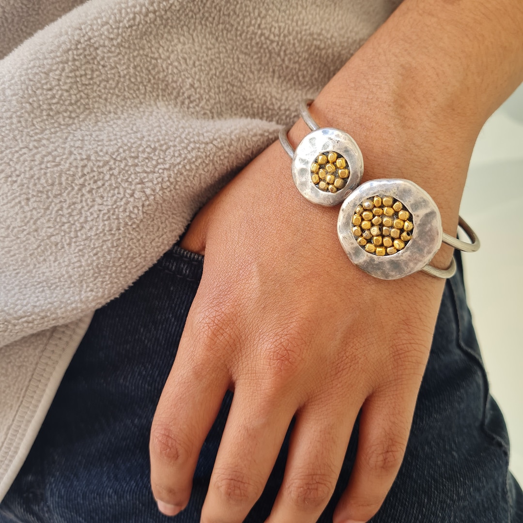 Handmade Silver Open Cuff Bracelet, Silver Bracelet Open Cuff for Women ...