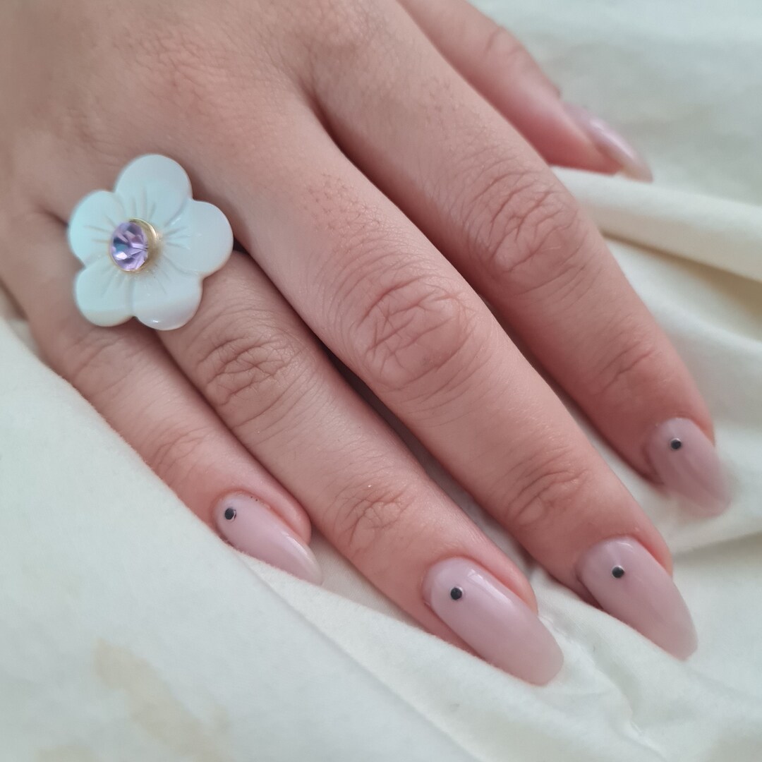Rings for Women With Tiny Stone, Big Flower Ring, Engagement Silicone ...