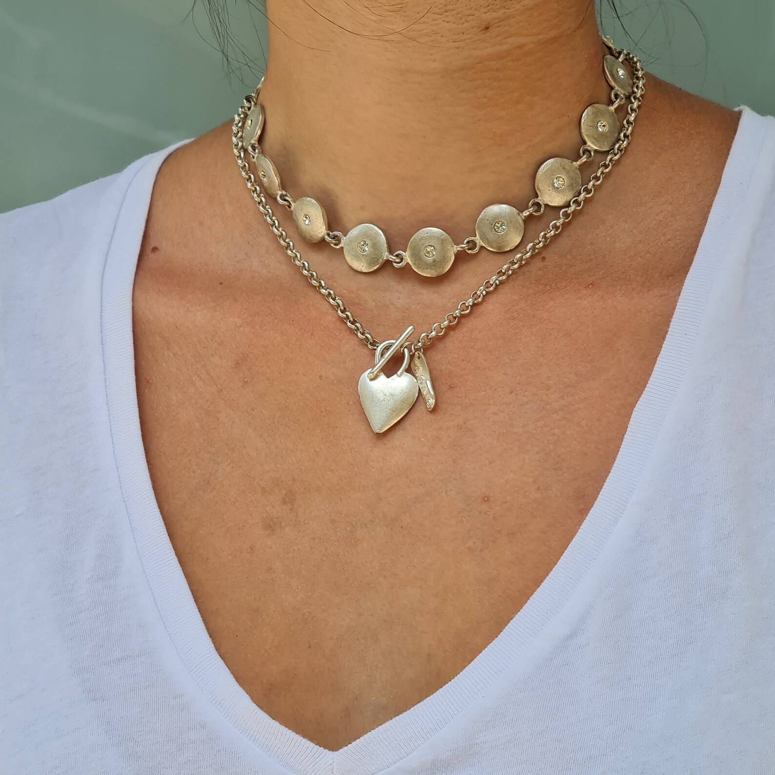 Chunky Silver Necklace Antique Silver Choker Vintage Silver | Etsy