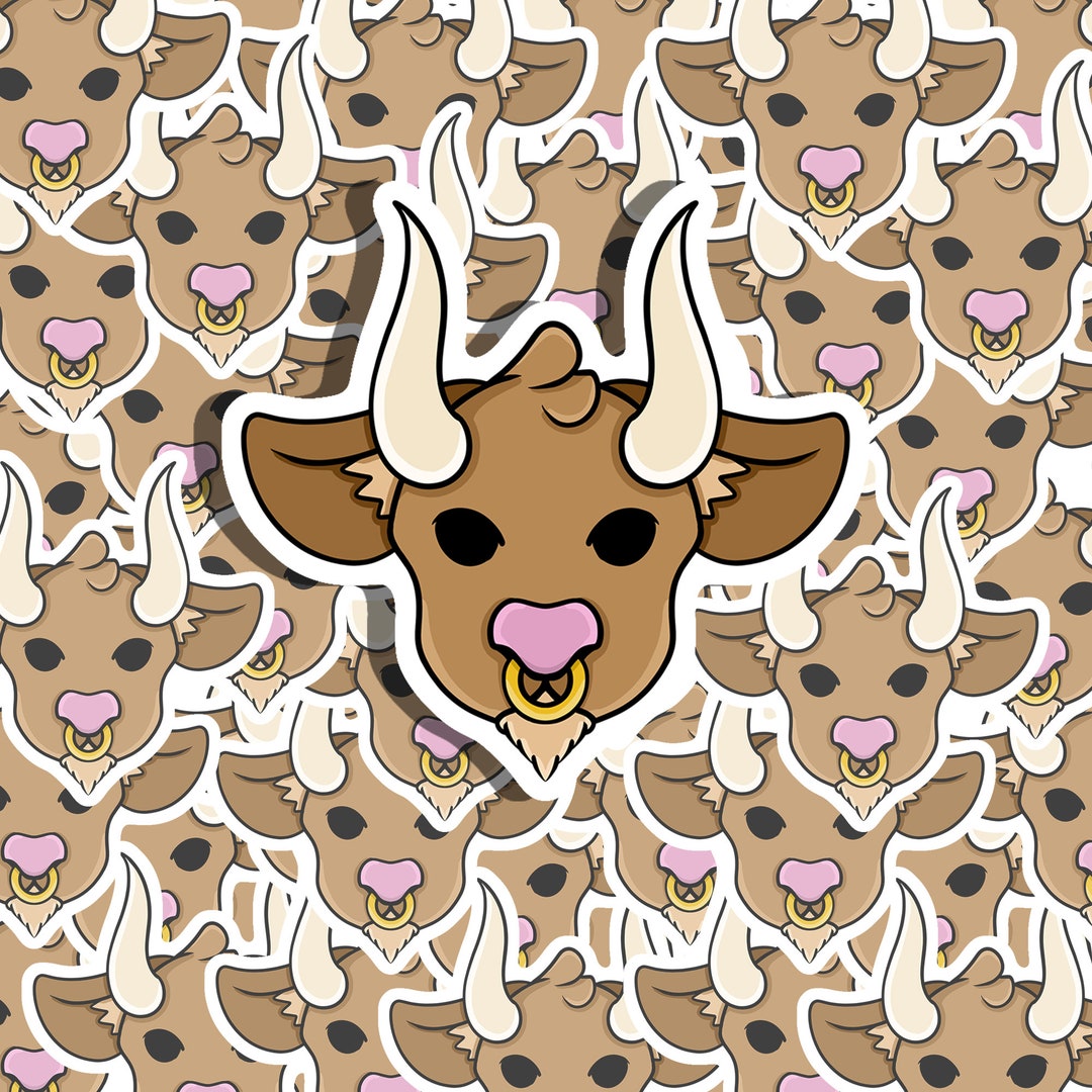 Cute Minotaur Sticker - Etsy