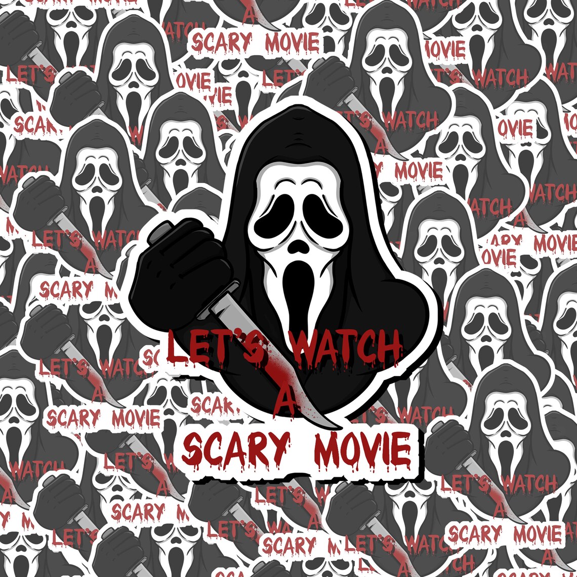 Ghostface Character Sticker - Etsy