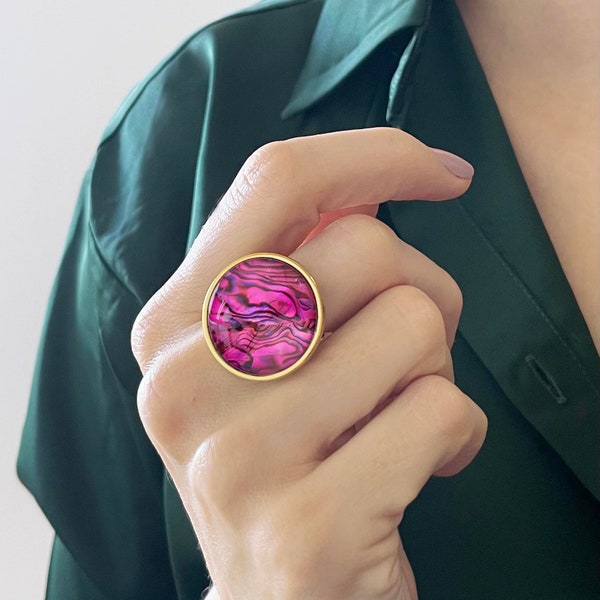 Fuchsia Ring - Etsy