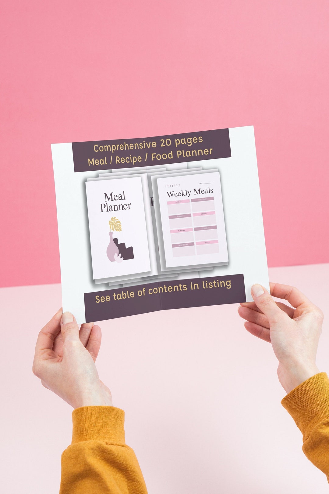 Food Planner Meal Tracker Healthy Eating Tracker Weight Loss Planner ...