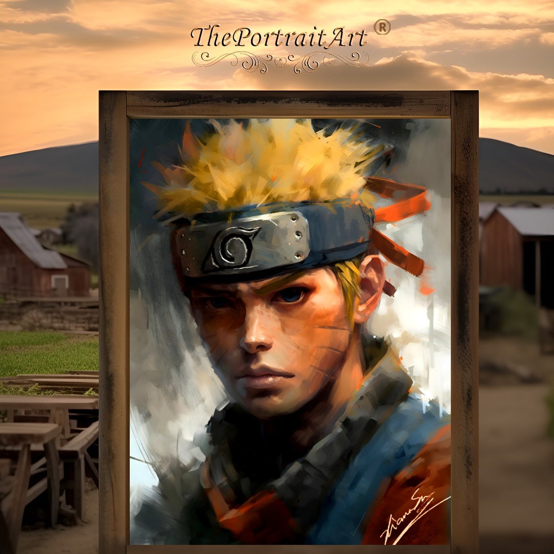 Anime Wall Art Fan Art Painting, Realistic Portrait, Anime Art, Digital ...