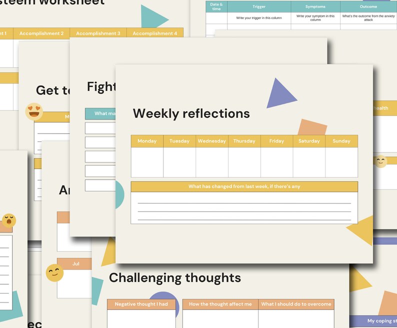 Planner Emotional Wellbeing Digital Printable for Children Happiness ...