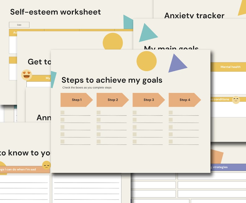 Planner Emotional Wellbeing Digital Printable for Children Happiness ...