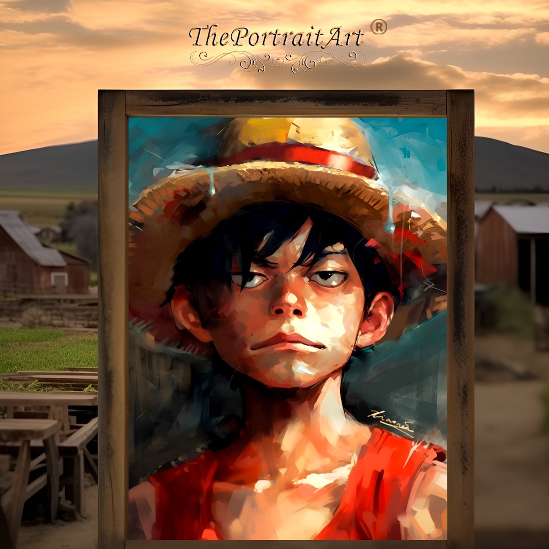 Wall Decor Digital Realistic Fan Art, Anime Wall Art, Rough Strokes ...