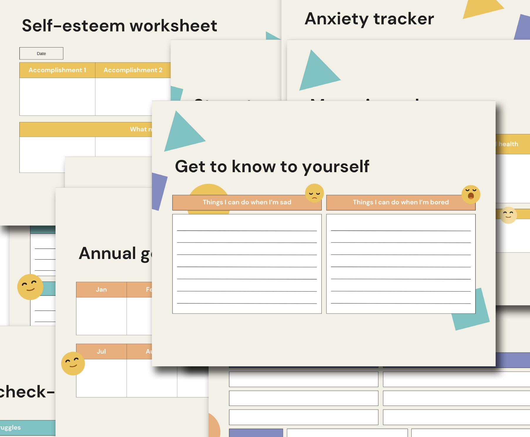 Planner Emotional Wellbeing Digital Printable for Children Happiness ...