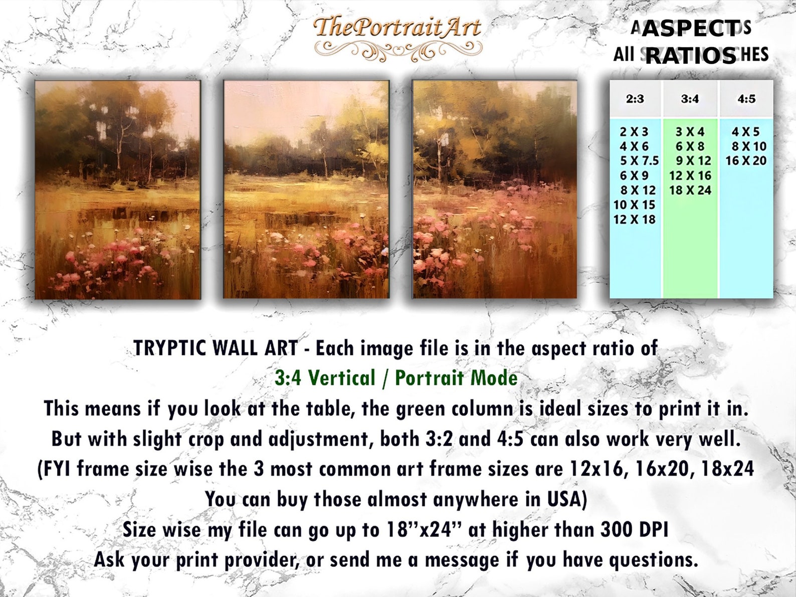 Tryptic Wall Art, Vintage Pink Flowers Forest Triptych, Flower Wall Art ...