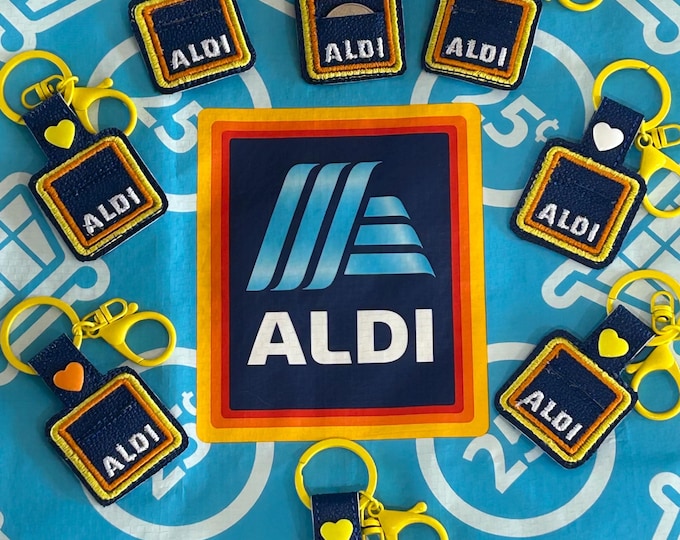 3D Printed Aldi Quarter Keychain | Shopping Cart Coin Holder | Snap-in ...