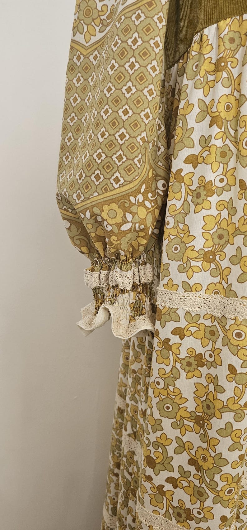 70s Prairie Poet Sleeve Maxi Dress Vintage Inspired Sustainably ...