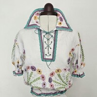Linen Peasant Blouse - Etsy
