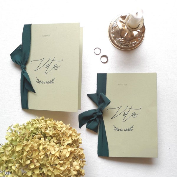 PRINTABLE Vow Booklet, Vow Book Cover, Vows, Folded Vow Program, Vow ...