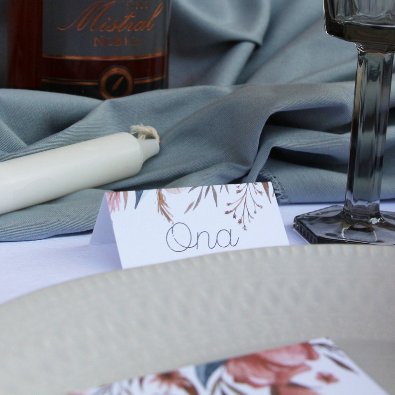 Personalised Wedding Place Cards Guest Name Guest Details Paper Guest ...