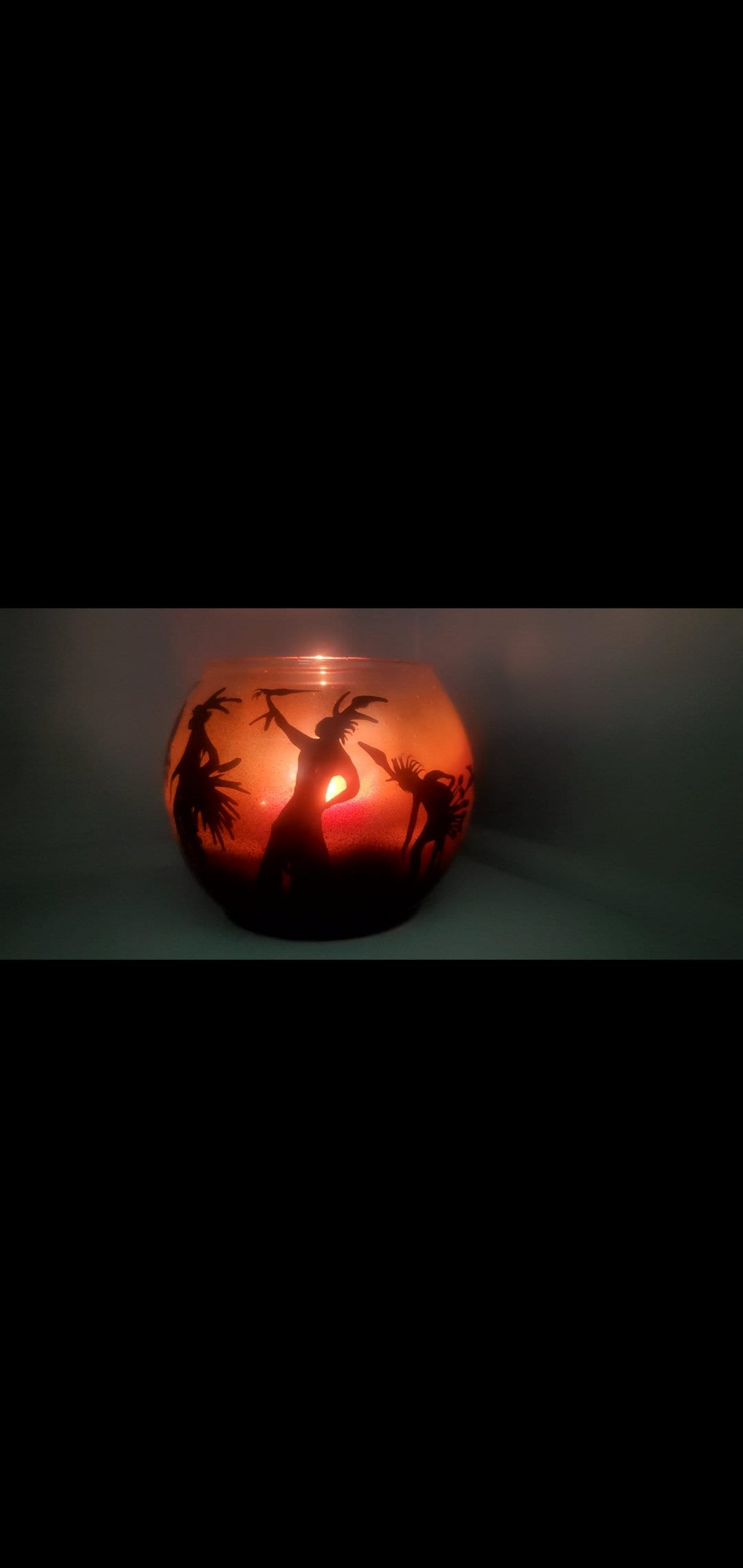 Hand Painted Candle Holder: Native American Fire Dance Art - Etsy