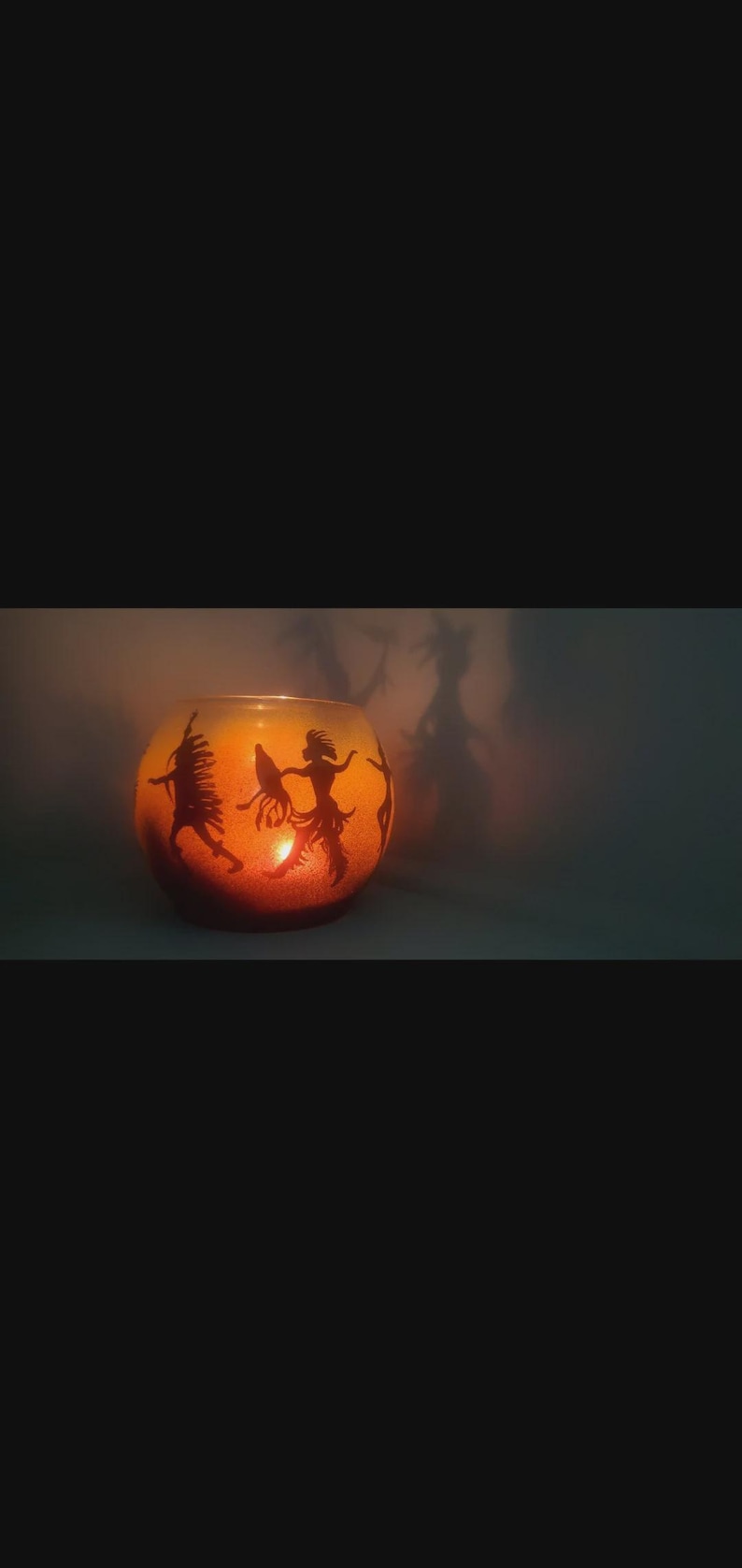 Hand Painted Candle Holder: Native American Fire Dance Art - Etsy