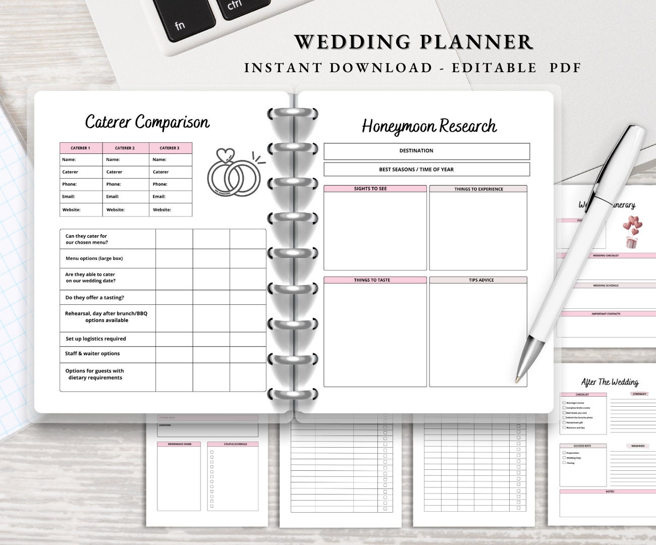 Wedding Planner Printable | Printable Wedding Planner Pages | Wedding ...