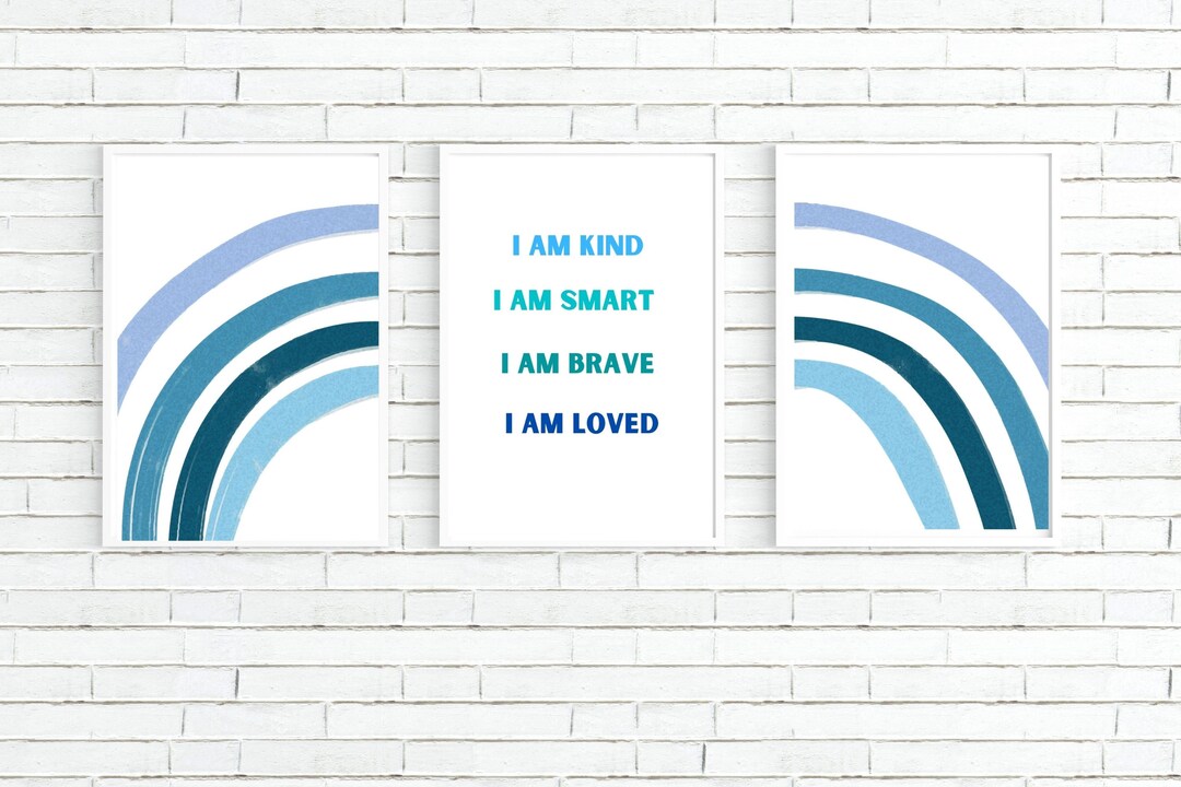 Printable Nursery Wall Art, Printable Rainbow Nursery Wall Art ...